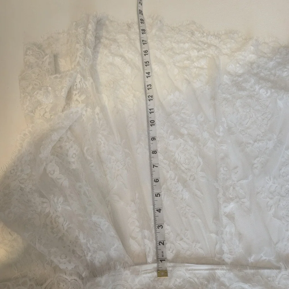 Handmade | Dresses | White Lace Off Shoulder Wedding Dress Train Boho ...